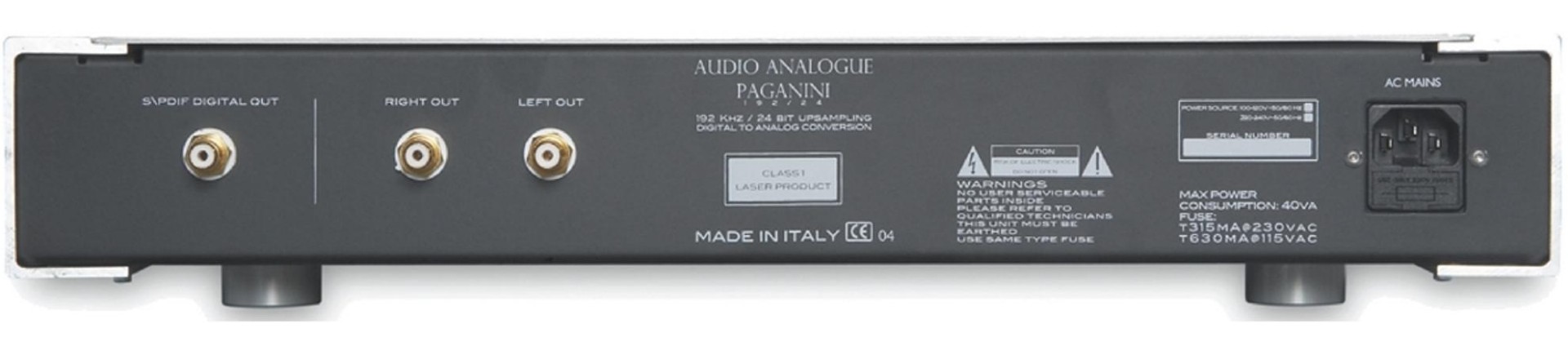 PAGANINI 192-24/PAGANINI 192/24 REV2.0 CD Player. אודיו קלאב - חנות ...