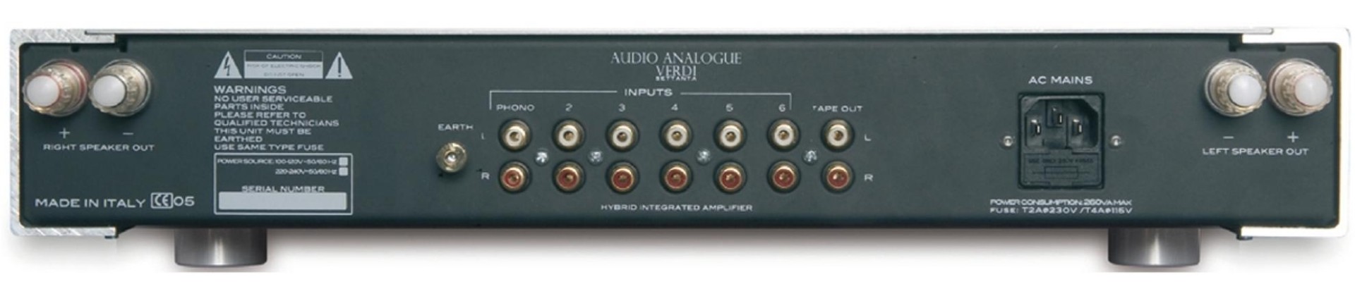 VERDI SETTANTA REV2.0 integrated amplifier. אודיו קלאב - חנות סטריאו ...